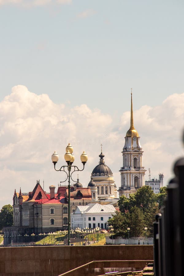 Rybinsk. View of the Building of the Grain Exchange, the Holy ...