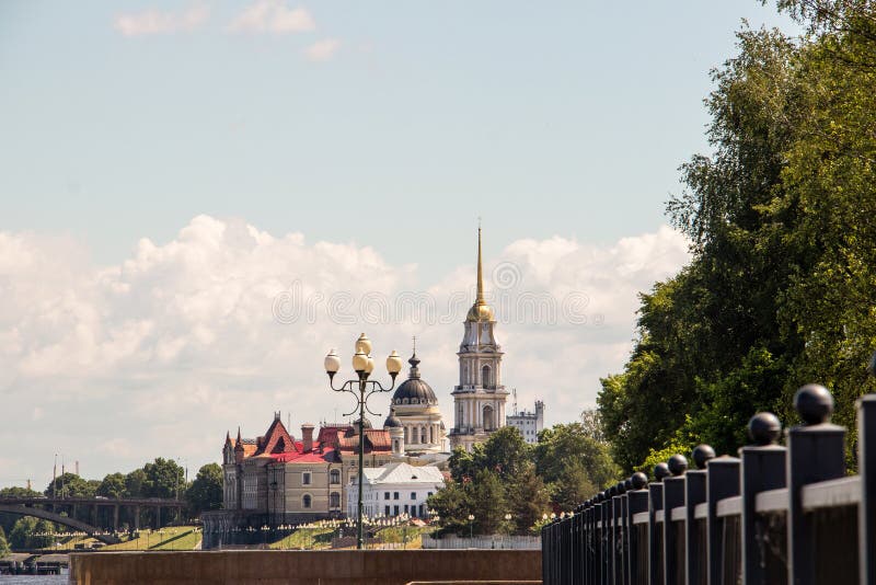 Rybinsk. View of the Building of the Grain Exchange, the Holy ...