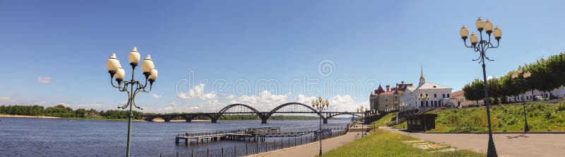 Rybinsk. View of the Building of the Grain Exchange, the Holy ...