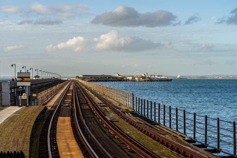 The Ryde Pier with the Pier Head in the Background in Ryde, Isle of ...