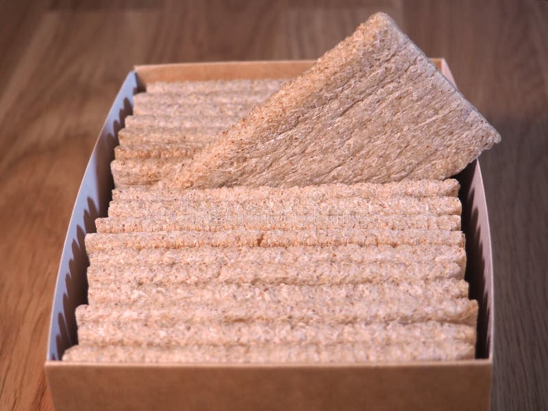 Rye Biscuits. Box with Crackers Stock Photo - Image of sweet, calorie ...