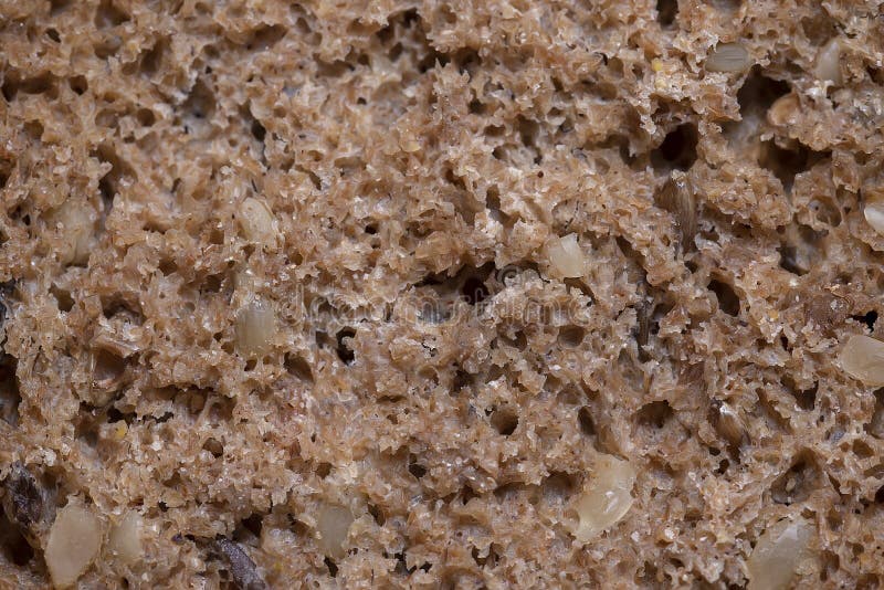 Rye Black Bread Texture Macro Detailed Shot Stock Photo - Image of ...