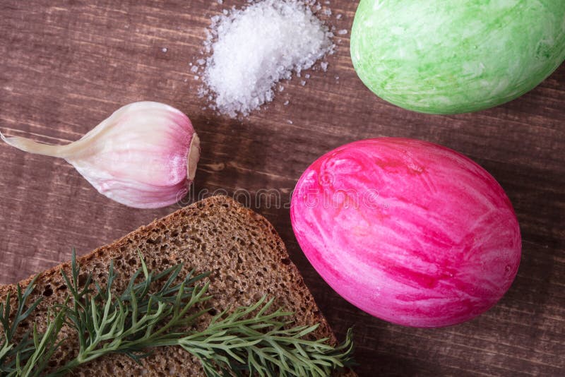 Rye Bread and Boiled Egg with Salt. Stock Photo - Image of meal ...