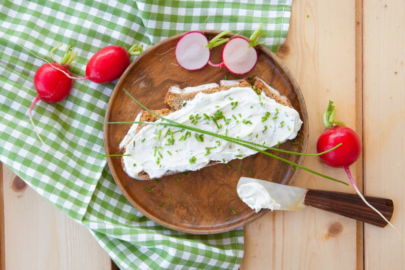 Rye Bread with Cream Cheese Stock Photo - Image of cream, cheese: 60193894
