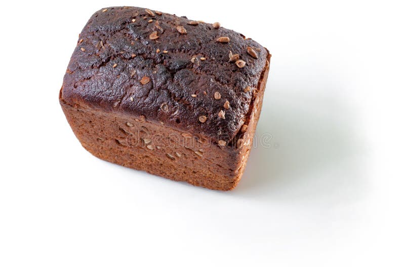 Rye Bread Isolated on White Background Top View Stock Photo - Image of ...
