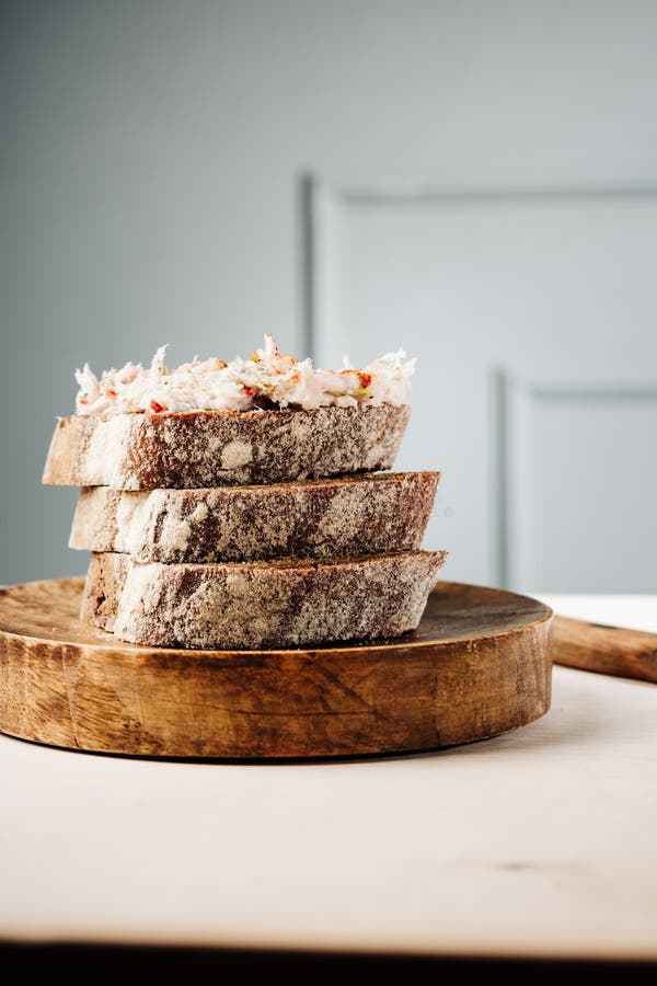 Rye Bread with Lard, Garlic and Pepper Stock Image - Image of delicious ...