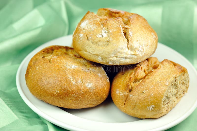 Rye bread rolls stock image. Image of baked, vegetarian - 16255631