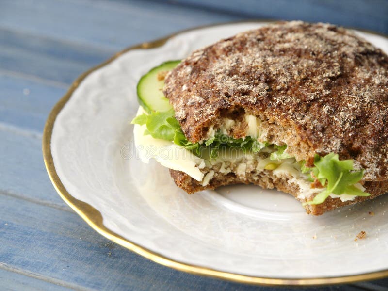 Rye Bread Sandwich stock image. Image of sliced, eaten - 13249935