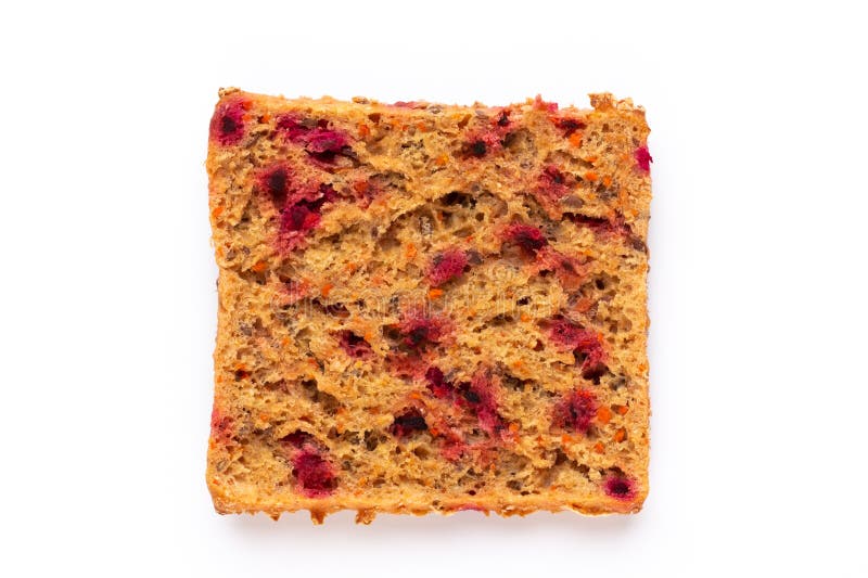 Rye Bread Slice on a White Background Stock Photo - Image of grain ...