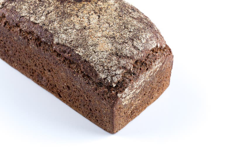 Rye Bread Slices Isolated on White Background Stock Image - Image of ...