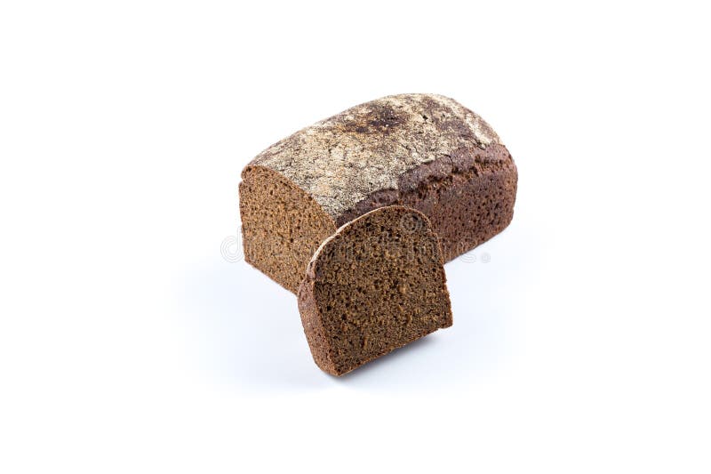 Rye Bread Slices Isolated on White Background Stock Photo - Image of ...