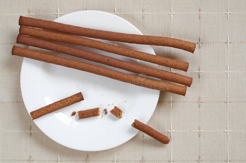 Rye Bread Sticks on a Plate Stock Image - Image of delicious, healthy ...