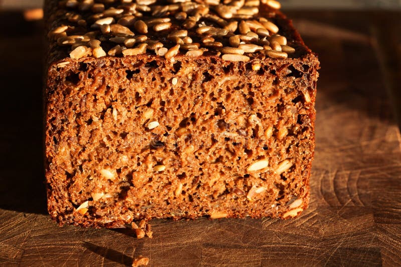 Danish Rye Bread Called Rugbrod in Danish Language Stock Image - Image ...