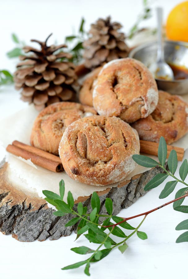Rye buns stock photo. Image of breakfast, orange, lemon - 128246962