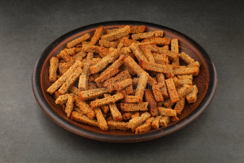 Rye Crackers. Snacks Rye Crackers in a Strip Stock Photo - Image of ...