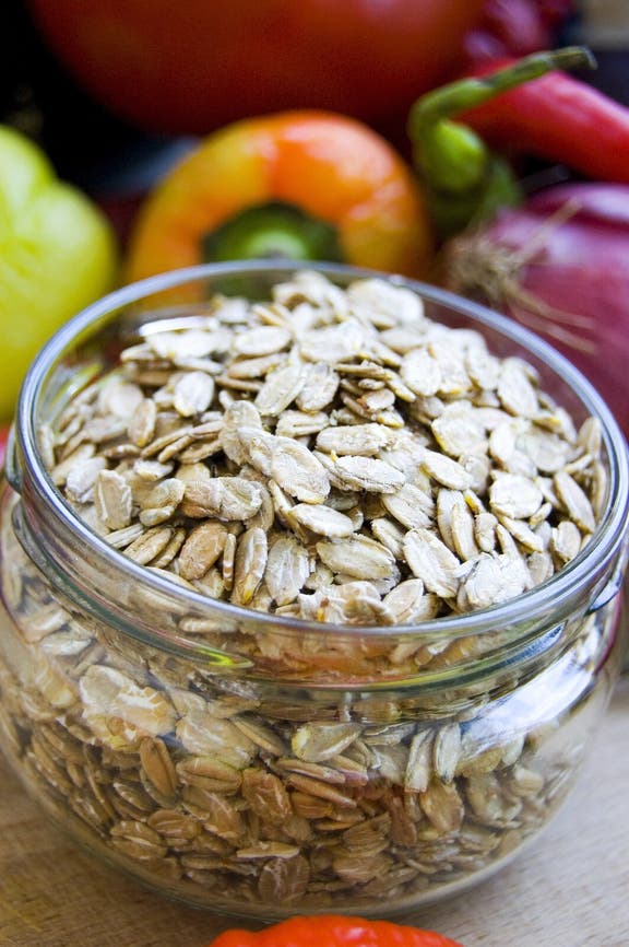 Rye flakes stock photo. Image of vegan, cuisine, baked - 21998080