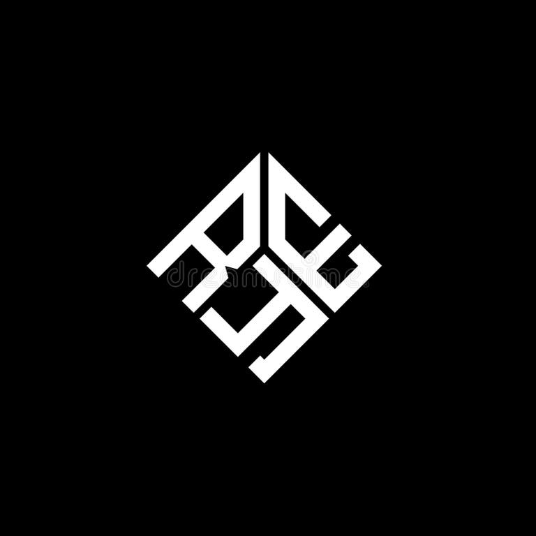 RYE Letter Logo Design on Black Background. RYE Creative Initials ...