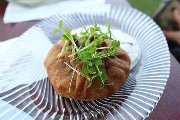 Rye pie with herbs stock image. Image of appetizer, herbs - 214860075