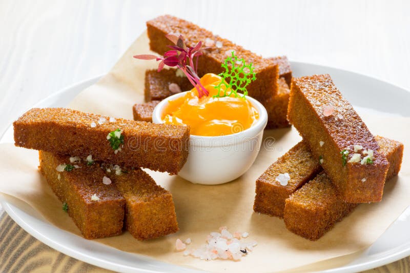 Rye toast with salt stock image. Image of healthy, bread - 101270343