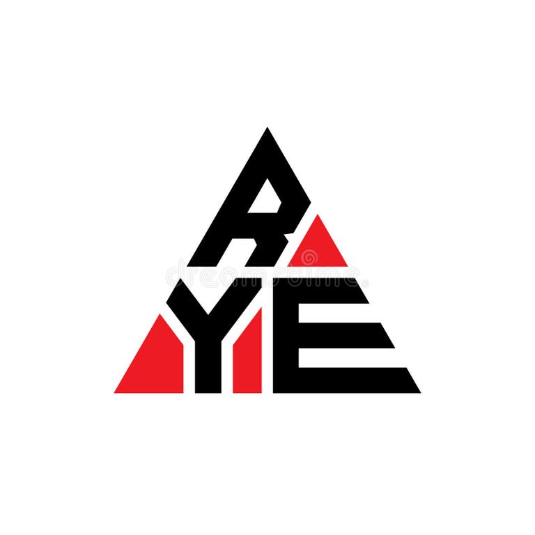 RYE Triangle Letter Logo Design with Triangle Shape. RYE Triangle Logo ...