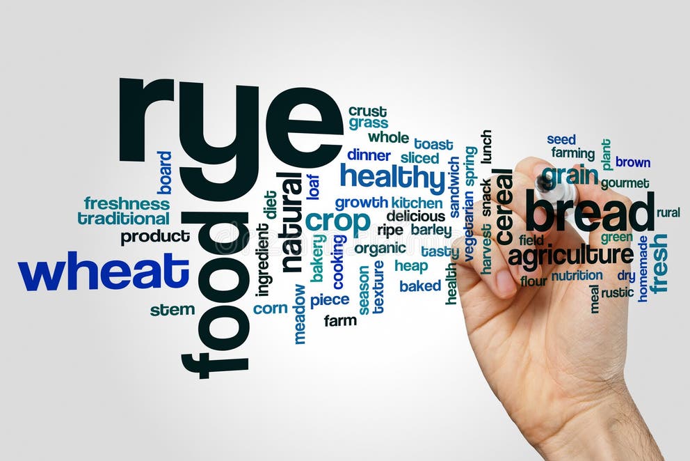 Rye word cloud stock photo. Image of healthy, natural - 90731646