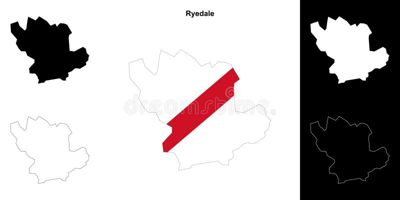 Ryedale outline map stock illustration. Illustration of united - 334904976