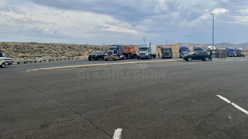 Ryegrass Rest Area at Interstate Highway I90 in Washington State Stock ...