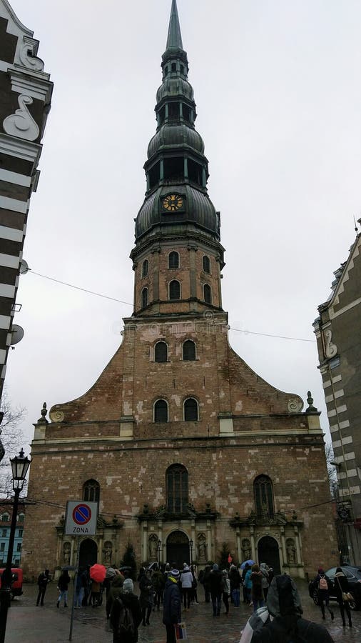 Ryga center editorial stock image. Image of ryga, church - 117372029