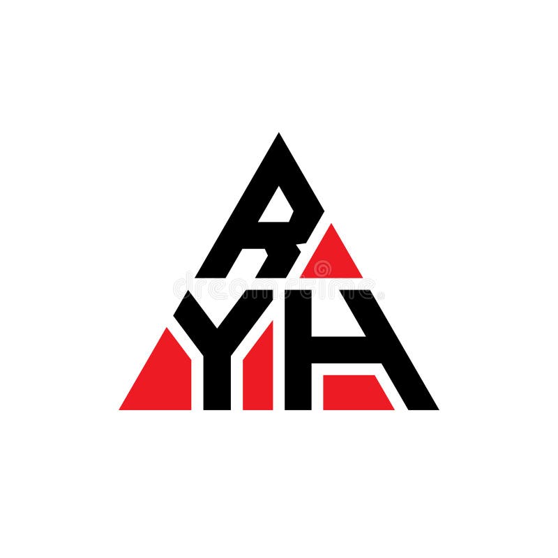 RYH Triangle Letter Logo Design with Triangle Shape. RYH Triangle Logo ...