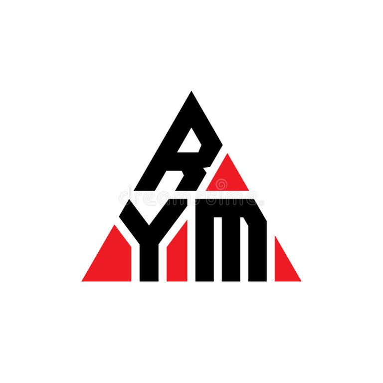 RYM Triangle Letter Logo Design with Triangle Shape. RYM Triangle Logo ...