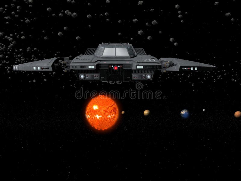 Rymdskepp stock illustrationer. Illustration av digitalt - 45518004
