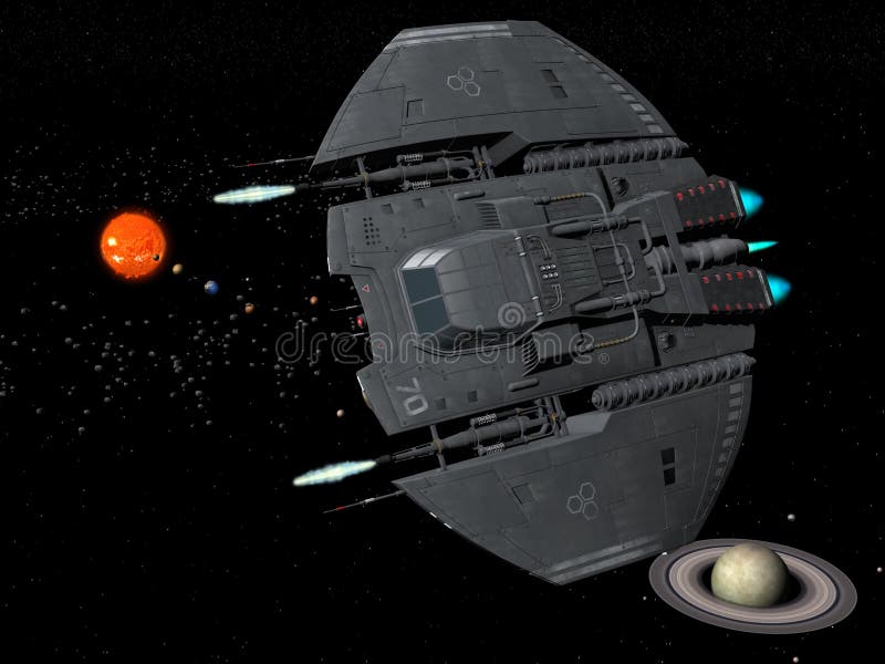 Rymdskepp stock illustrationer. Illustration av globalt - 45517936