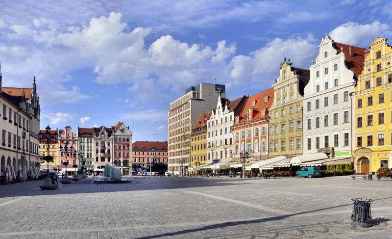 Rynek (Market Square) in Wroclaw, Poland Stock Image - Image of ...
