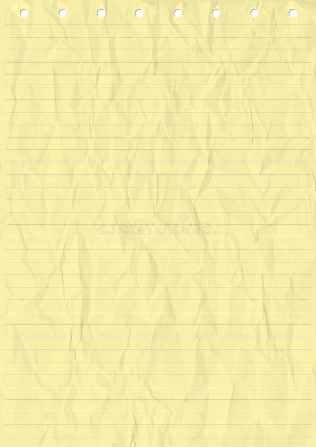 Gult ark med rivna kanter stock illustrationer. Illustration av rektor ...