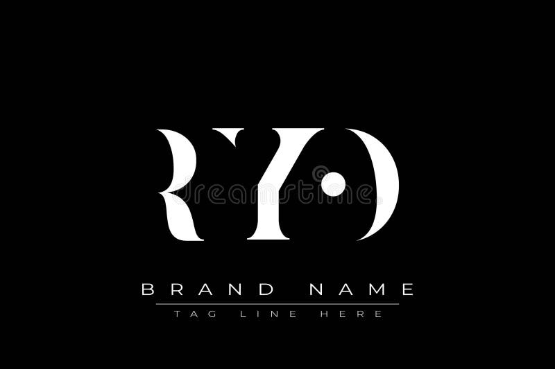 RYO Abstract Letter Logo Design Stock Illustration - Illustration of ...