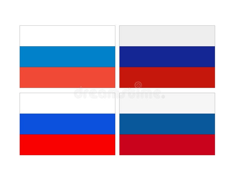 Rysk Flagga - Rysk Federation Vektor Illustrationer - Illustration av ...