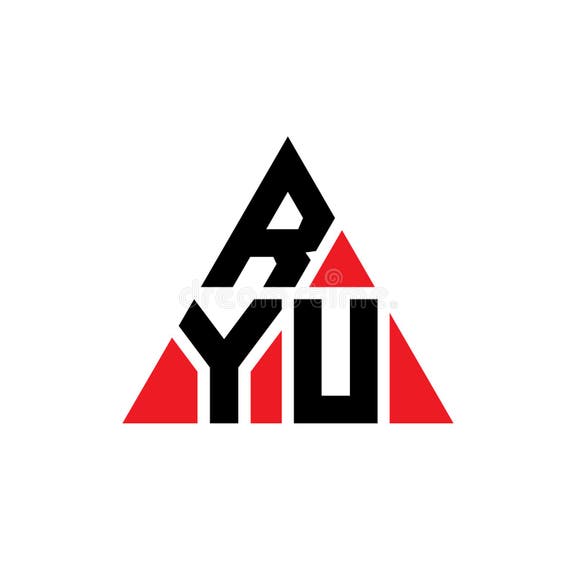 RYU Triangle Letter Logo Design with Triangle Shape. RYU Triangle Logo ...