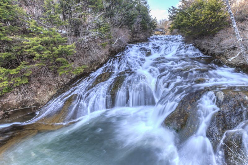 Ryuzu (Dragon Head) Waterfall Stock Image - Image of leaves, flow: 16621667