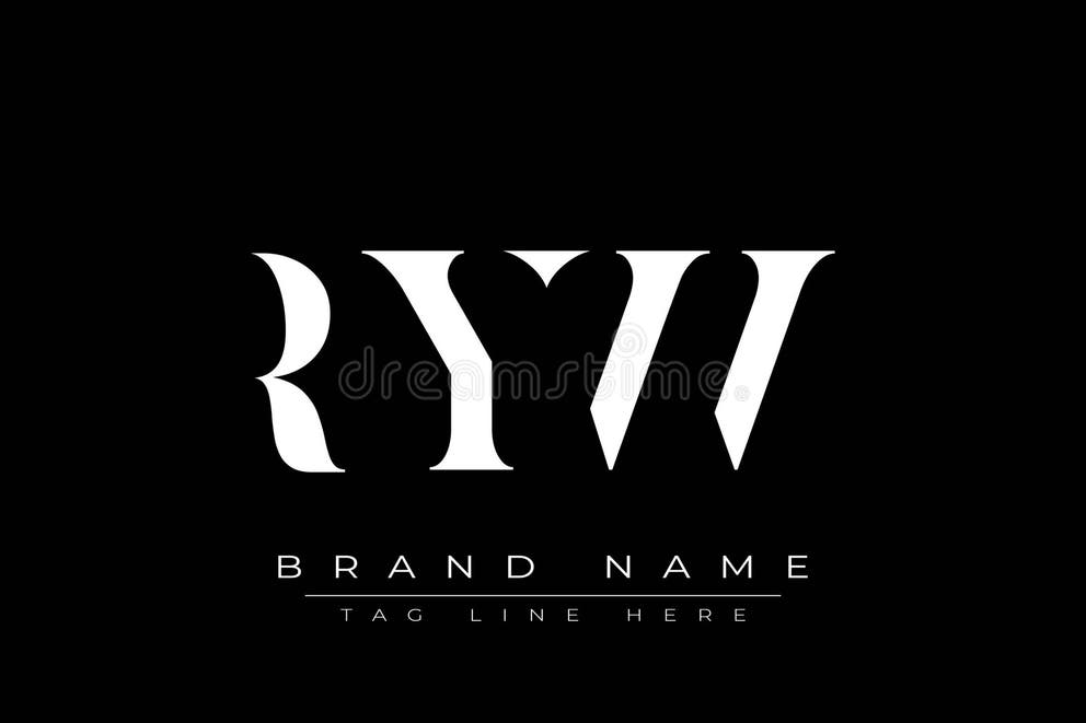 RYW Abstract Letter Logo Design Stock Illustration - Illustration of ...