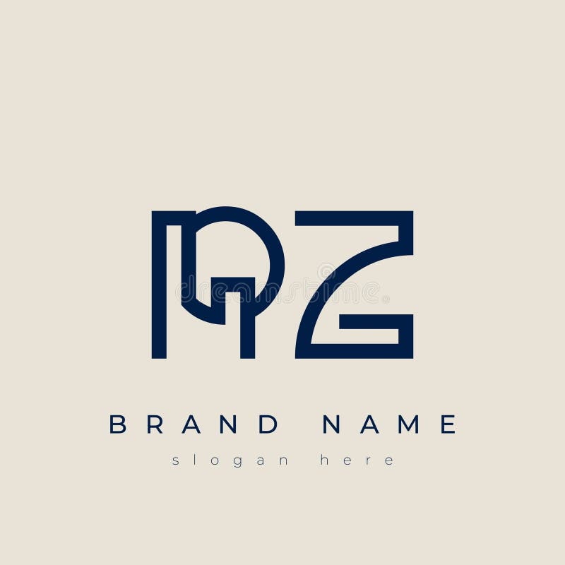 RZ Alphabet Letter Icon Logo Stock Vector - Illustration of letters ...