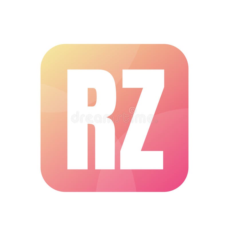 RZ Letter Logo Design with Simple Style Stock Vector - Illustration of ...