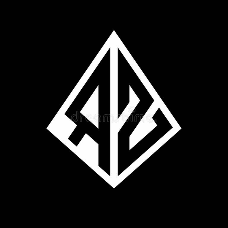 RZ Logo Letters Monogram with Prisma Shape Design Template Stock Vector ...