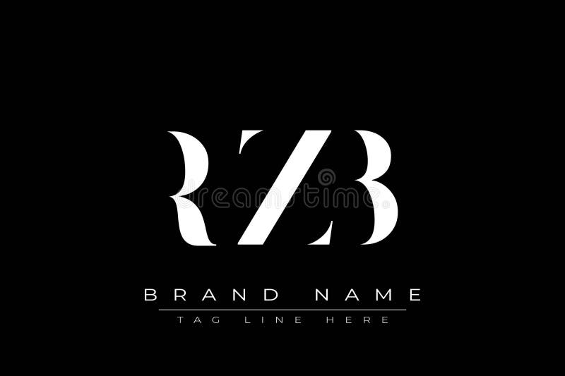 RZB Abstract Letter Logo Design Stock Illustration - Illustration of ...