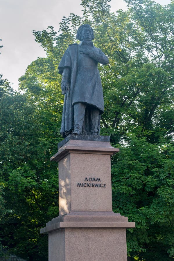 Adam Mickiewicz Monument editorial photography. Image of mickiewicz ...