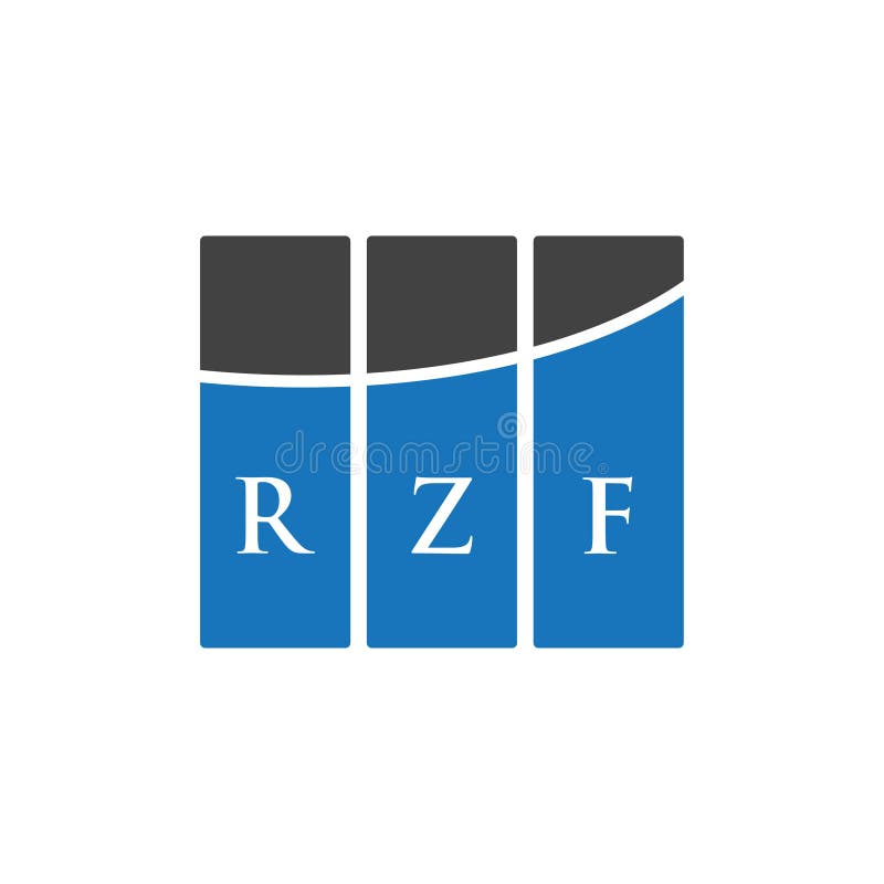 RZF Letter Logo Design on WHITE Background. RZF Creative Initials ...