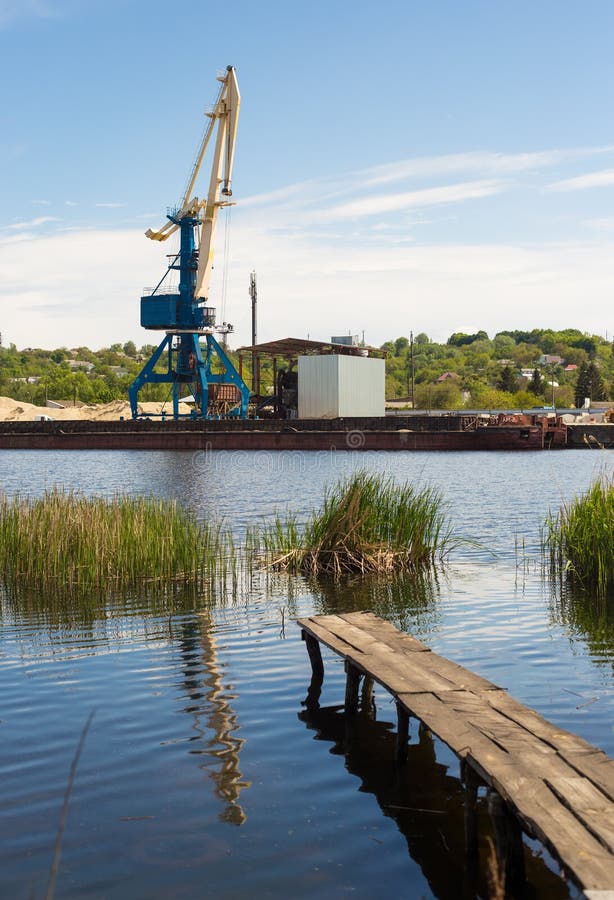 Rzhichev River Port in Spring Stock Image - Image of dnieper, spring ...