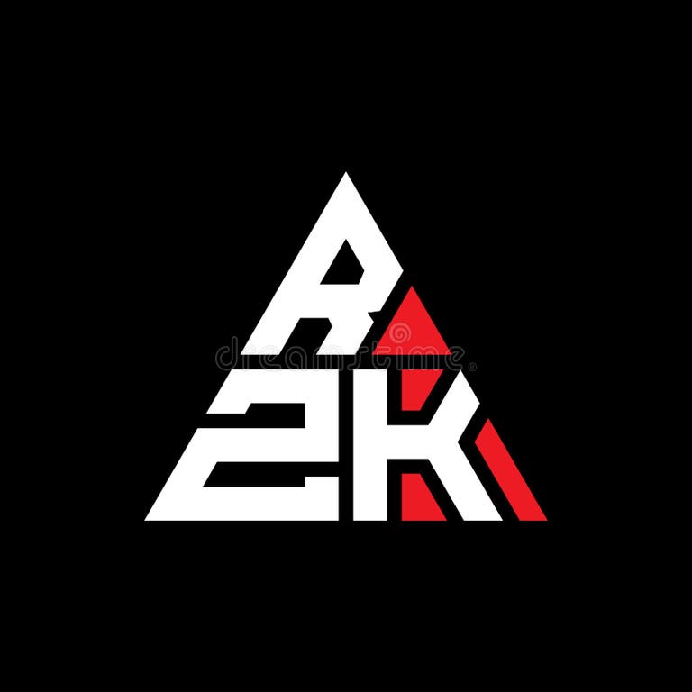RZK Triangle Letter Logo Design with Triangle Shape. RZK Triangle Logo ...