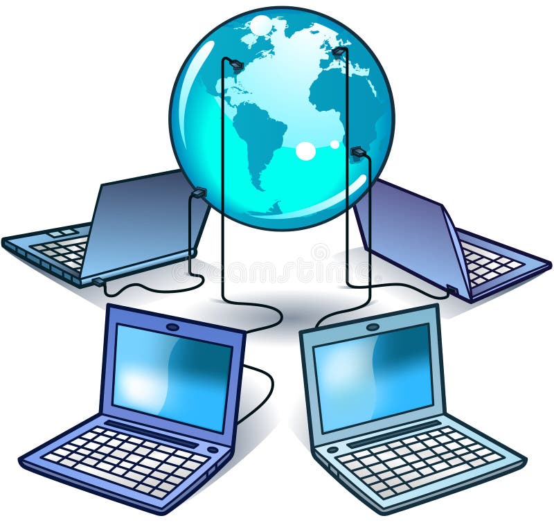 Réseau informatique global illustration stock. Illustration du monde ...
