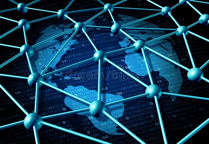 Réseau informatique global illustration stock. Illustration du ...