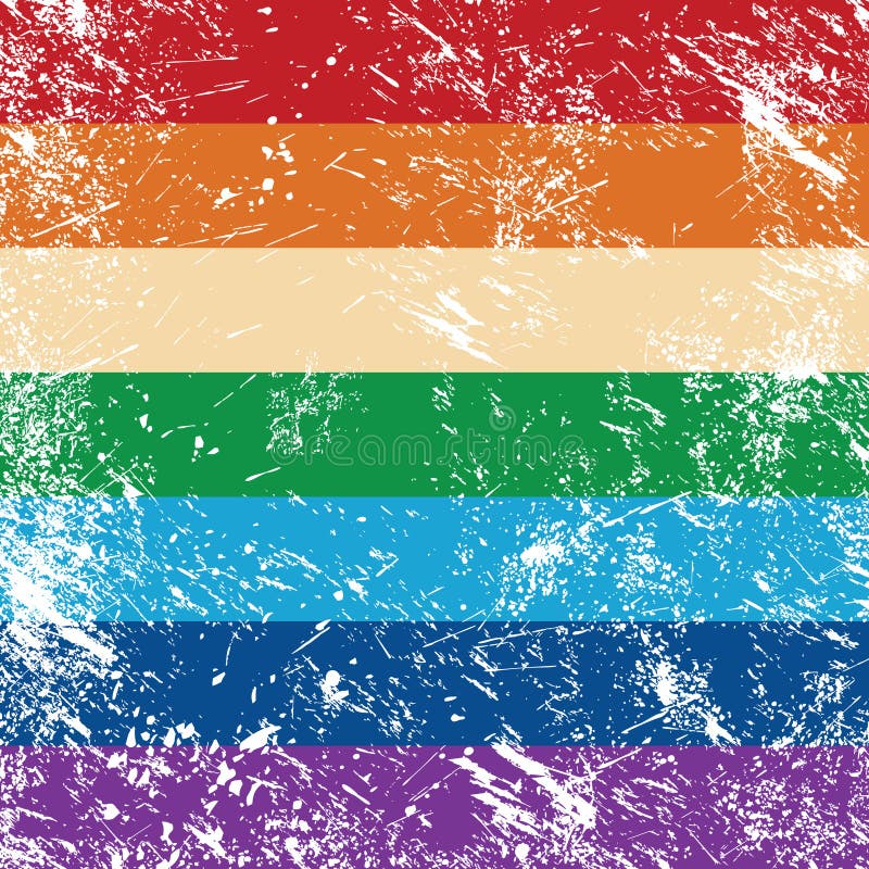 Coeurs Darc En Ciel Avec Des Symboles Homosexuels Vecteur